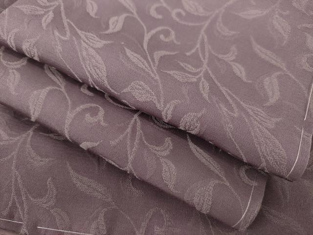 平和屋着物●上質な色無地　唐草地紋　葡萄鼠色　正絹　逸品　未使用　AAAZ4861ck