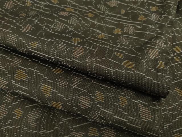 平和屋着物●本場大島紬　幾何学文様　正絹　逸品　AAAZ4874ck