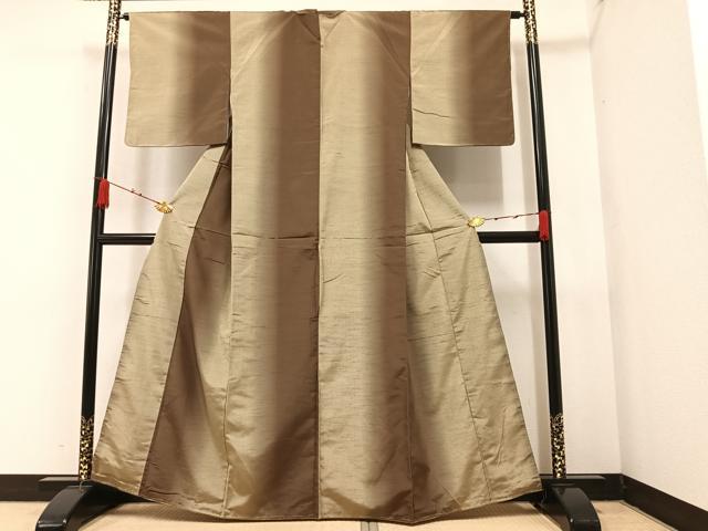 平和屋着物●上質な紬　間道　正絹　逸品　未使用　AAAZ4947ph