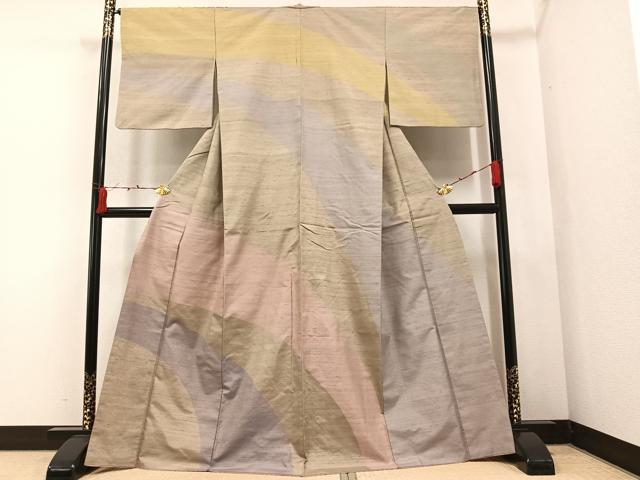 平和屋着物●紬　訪問着　正絹　逸品　AAAZ4960ph