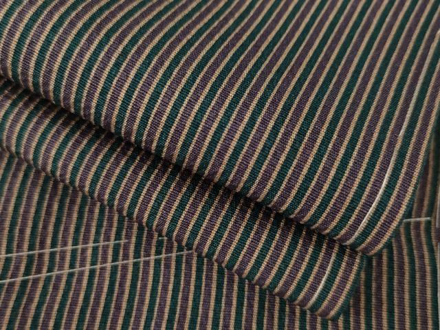 平和屋着物●上質な小紋　縞　正絹　逸品　AAAZ4989ck