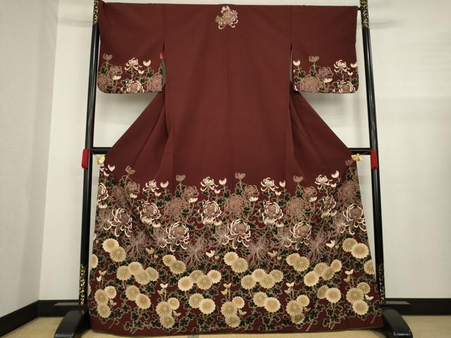 平和屋着物●訪問着　乱菊　ロング丈　洗える着物　AAAZ4994ck