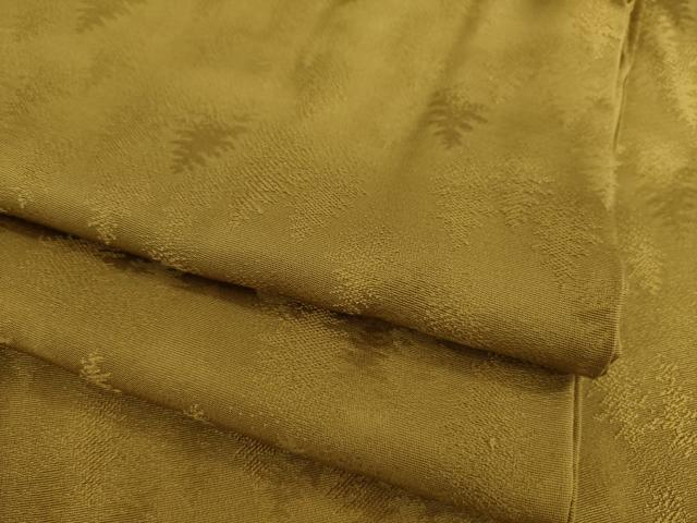 平和屋着物●上質な色無地　樹林地紋　黄土色　正絹　逸品　AAAZ5014ck