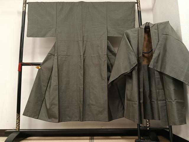 平和屋着物●男性　本場大島紬　アンサンブル　100亀甲　総詰め　正絹　逸品　AAAZ5120ph