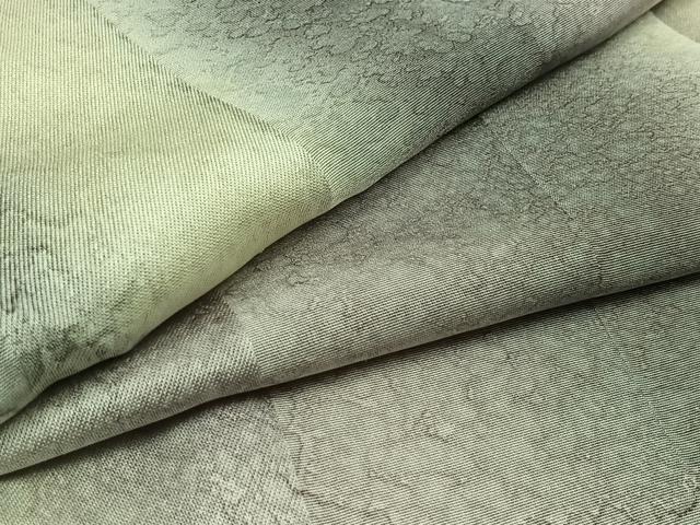 平和屋着物▽上質な小紋　単衣　間道　暈し染め　正絹　逸品　AAAZ5697jh