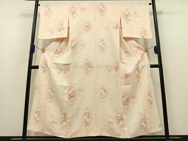 平和屋着物□上質な小紋 草花文 暈し染め 正絹 逸品 AAAM9076zg