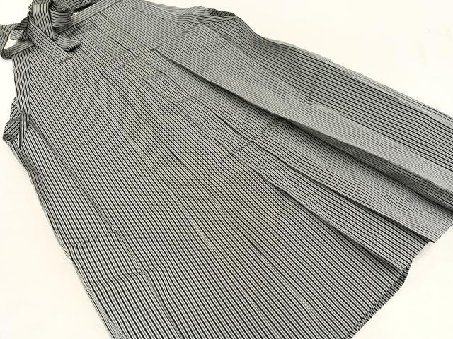 平和屋着物●男性　馬乗り袴　縞　正絹　逸品　AAAZ6818ph