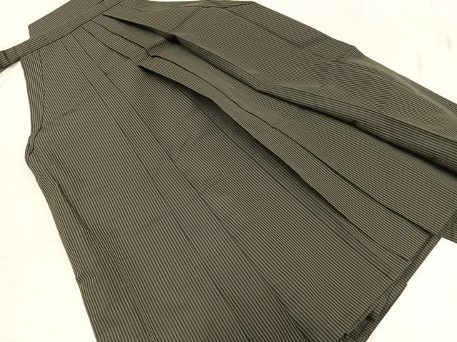 平和屋着物●男性　馬乗り袴　縞　正絹　逸品　AAAZ6822ph