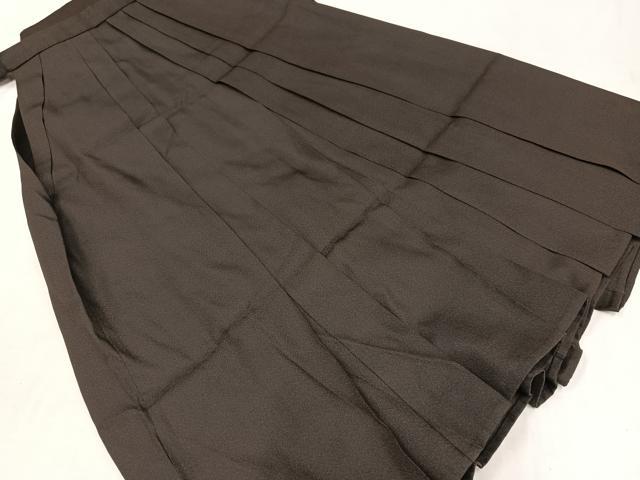 平和屋着物●男性　馬乗り袴　赤墨色　正絹　逸品　AAAZ6823ph