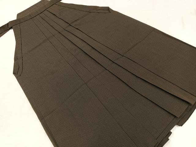 平和屋着物●男性　馬乗り袴　縞　正絹　逸品　AAAZ6829ph