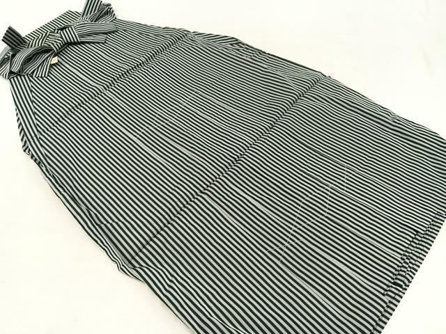 平和屋着物●男性　馬乗り袴　縞　正絹　逸品　未使用　AAAZ6833ph