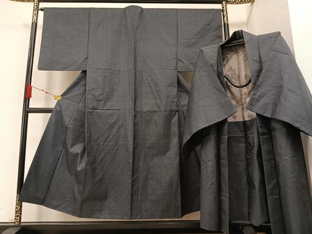 平和屋着物●男性　本場大島紬　アンサンブル　100亀甲　総詰め　正絹　逸品　AAAZ6841ph