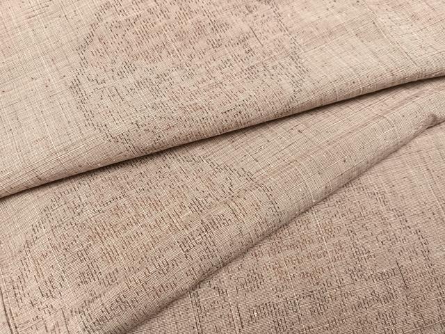 平和屋着物●結城紬　100亀甲　花丸文　正絹　逸品　AAAZ6852ph