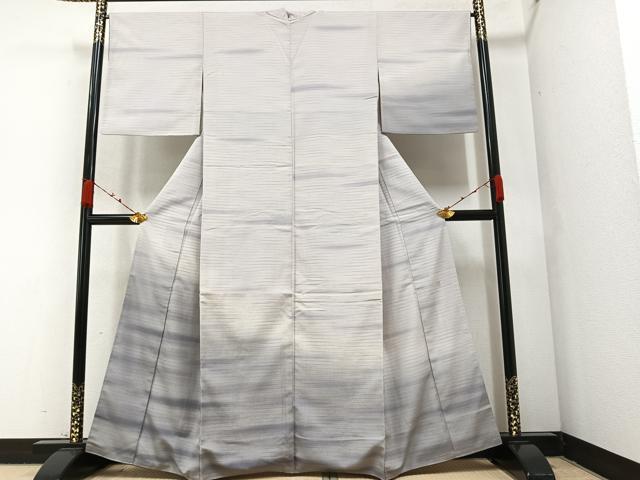 平和屋着物●本塩沢　やまだ織　訪問着　染色作家　桐村博　訪問着　霞文　暈し染め　正絹　逸品　AAAZ6864ph