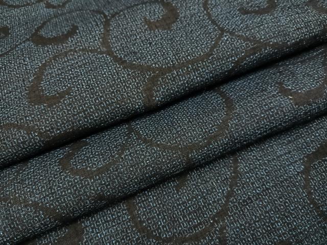 平和屋着物●本場結城紬　重要無形文化財　100亀甲　唐草　正絹　逸品　AAAZ6870ph