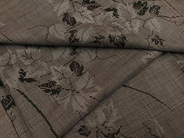 平和屋着物●本場大島紬　カタス９マルキ　蔦の葉文　正絹　逸品　未使用　AAAZ6878ph