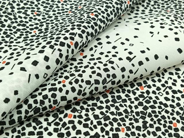 平和屋着物▽小紋　単衣　箔散らし文様　洗える着物　AAAZ7126jh