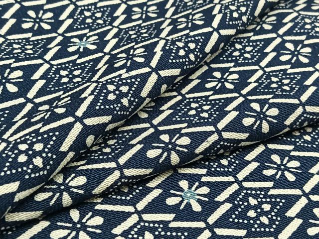平和屋着物▽小紋　単衣　花菱文　AAAZ7143jh