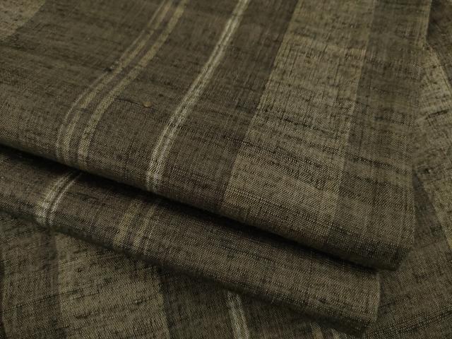 平和屋着物●上質な紬　縞　正絹　逸品　AAAZ7181ck