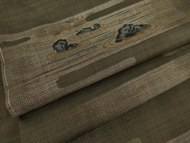 平和屋着物●本場大島紬　カタス9マルキ　エ霞取庭園文　正絹　逸品　未使用　AAAZ7232ck