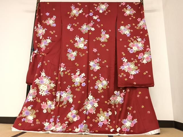 平和屋着物●豪華振袖　舞花文　仮絵羽　逸品　未使用　AAAZ7306zg