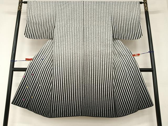 平和屋着物●男性　訪問着　変わり縞　スパンコール　洗える着物　AAAZ7311zg