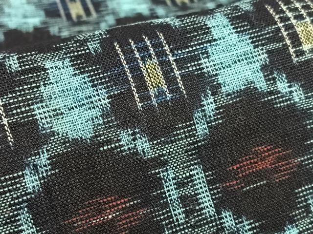 平和屋着物○備後絣 単衣 花亀甲文 正絹 逸品 AAAZ7323zg