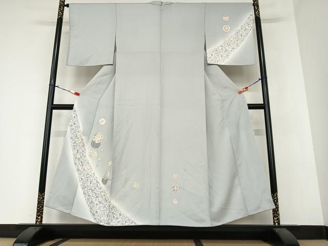 平和屋着物●訪問着　葡萄蔦草花文　暈し染め　金彩　正絹　逸品　未使用　AAAZ7361zg