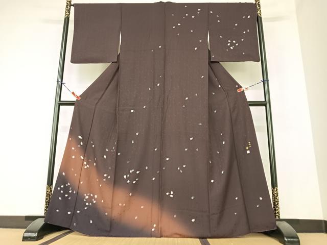 平和屋着物●訪問着　作家物　舞桜　暈し染め　正絹　逸品　AAAZ7376zg