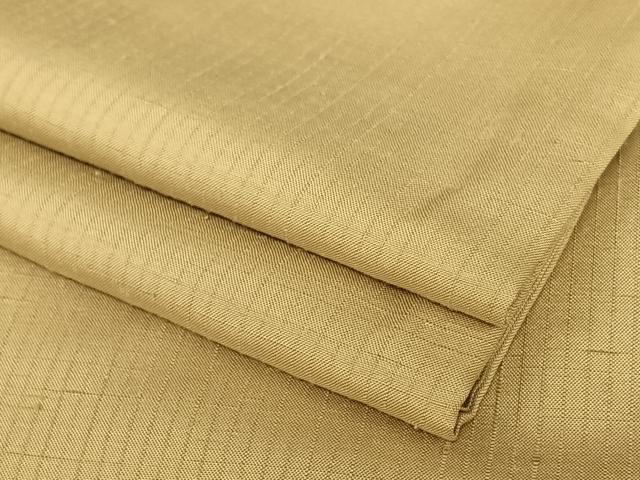 平和屋着物●上質な紬　色無地　朽葉色　正絹　逸品　AAAZ7422zg