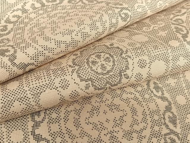 平和屋着物●上質な紬　花丸文　正絹　逸品　AAAZ7431zg