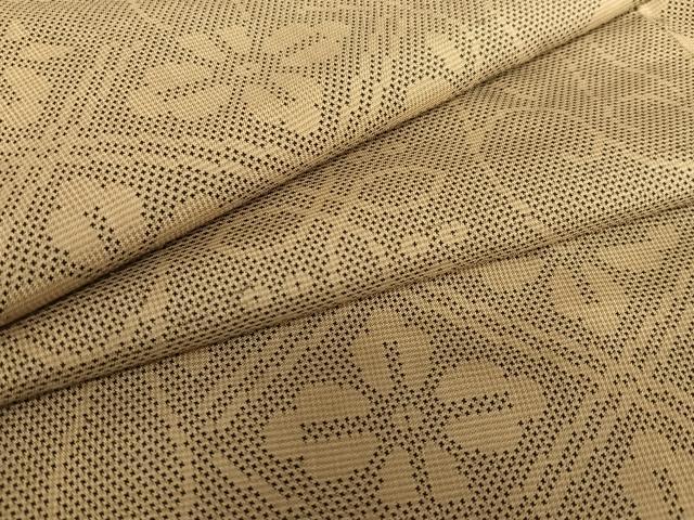 平和屋着物●本場大島紬　一元7マルキ　花菱文　正絹　逸品　未使用　AAAZ7465zg