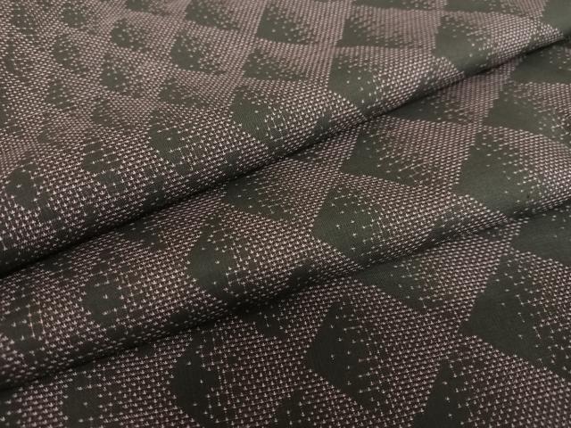 平和屋着物●本場大島紬　カタス7マルキ　鱗文　正絹　逸品　AAAZ7478zg