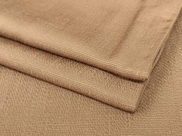 平和屋着物●男性　色無地　黄枯茶色　洗える着物　未使用　AAAZ7488zg