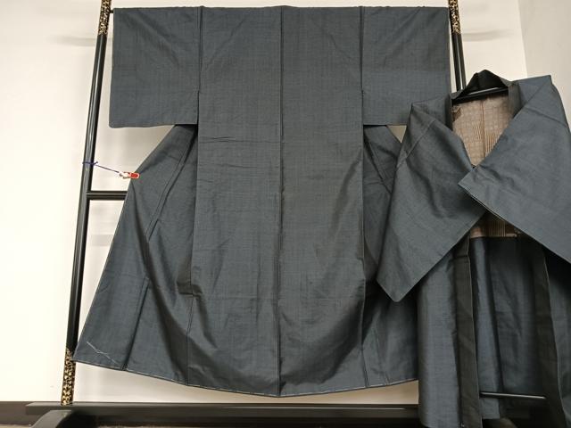 平和屋着物●男性　本場村山大島紬　アンサンブル　亀甲絣　正絹　逸品　AAAZ7515zg