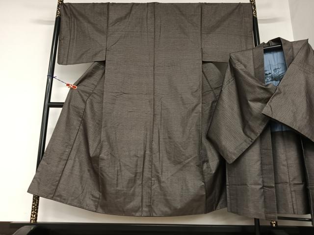 平和屋着物●男性　本場大島紬　アンサンブル　100亀甲　総詰め　正絹　逸品　AAAZ7521zg
