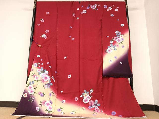 平和屋着物●豪華振袖　舞花文　暈し染め　仮絵羽　逸品　未使用　AAAZ7524zg