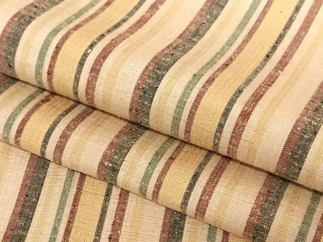 平和屋着物●上質な紬　縞　正絹　逸品　AAAZ7547zg