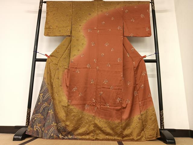 平和屋着物●訪問着　藤花房　暈し染め　正絹　逸品　未使用　AAAZ7564zg