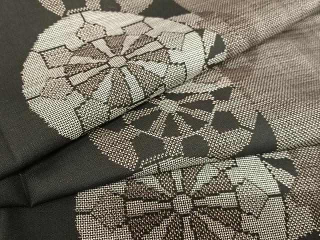 平和屋着物●本場大島紬　泥染　カタス9マルキ　源氏車文　ますいわ屋扱い　正絹　逸品　AAAZ7587zg