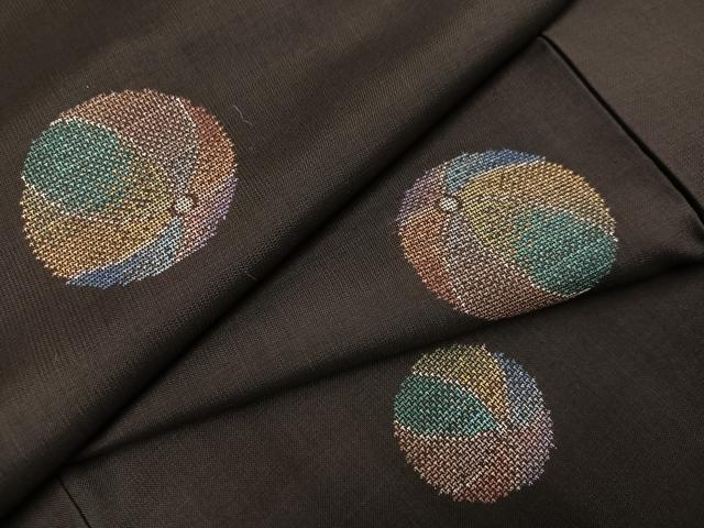 平和屋着物●本場大島紬　地空　カタス９マルキ　紙風船　正絹　逸品　AAAZ7644ph