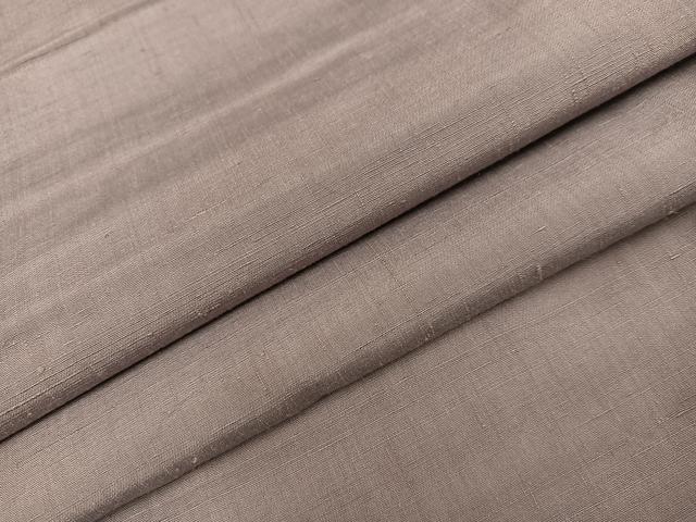 平和屋着物●結城紬　色無地　鳩羽鼠色　正絹　逸品　AAAZ7648ph