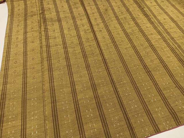 平和屋着物○上質な紬 花織 間道 鈴乃屋扱い 正絹 逸品 AAAZ7663ph