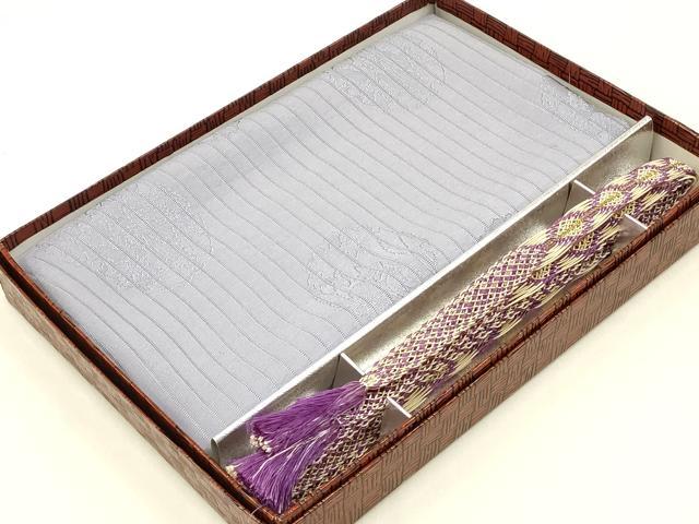 平和屋着物＊夏物　和装小物　帯締め・帯揚げセット　レース組　雪輪花地紋　金糸　逸品　AAAZ7778ay