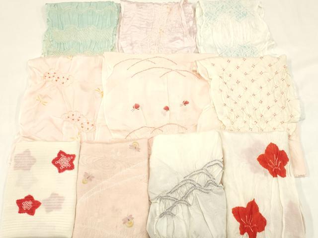 平和屋着物＊夏物　和装小物　帯揚げ10枚　部分絞り　柄絞り　全て正絹　逸品　AAAZ7798ay