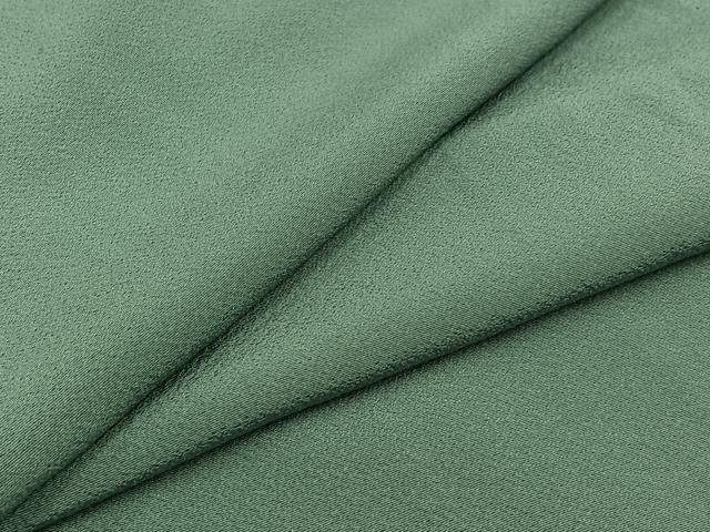 平和屋着物▽上質な色無地　単衣　錆浅葱色　正絹　逸品　AAAZ7817jh