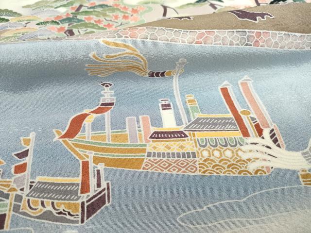 平和屋着物○京加賀友禅 松本健一 色留袖 風景文 正絹 逸品 未