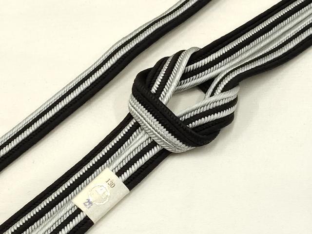 平和屋着物●和装小物　上質な帯締め　大正十四年創業 和装小物の老舗 三ッ杵印 紐の渡敬　畝組　撚り房　正絹　逸品　未使用　AAAZ8157ay
