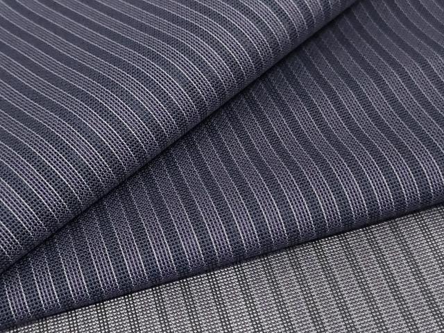 平和屋着物＊夏物　男性　江戸小紋　紗　間道　東京染め　反端付き　正絹　逸品　未使用　AAAZ8478jd