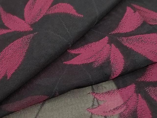 平和屋着物＊夏物　小紋　紗　草花文　正絹　逸品　AAAZ8542jd